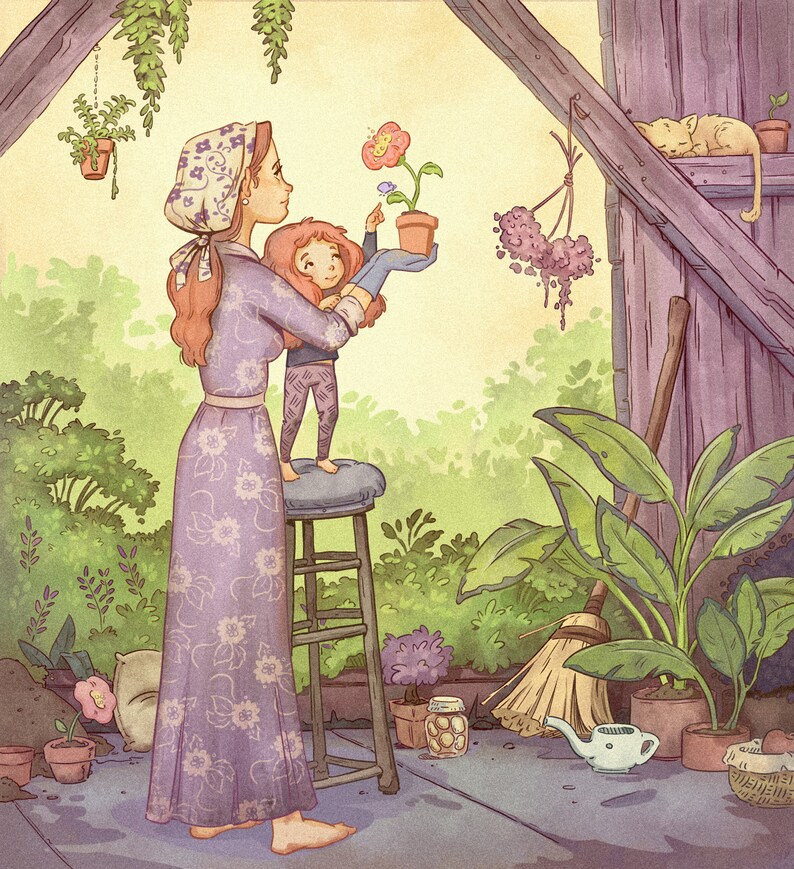 Gift for Mom Art Print Mother's Day Garden Flower - Etsy