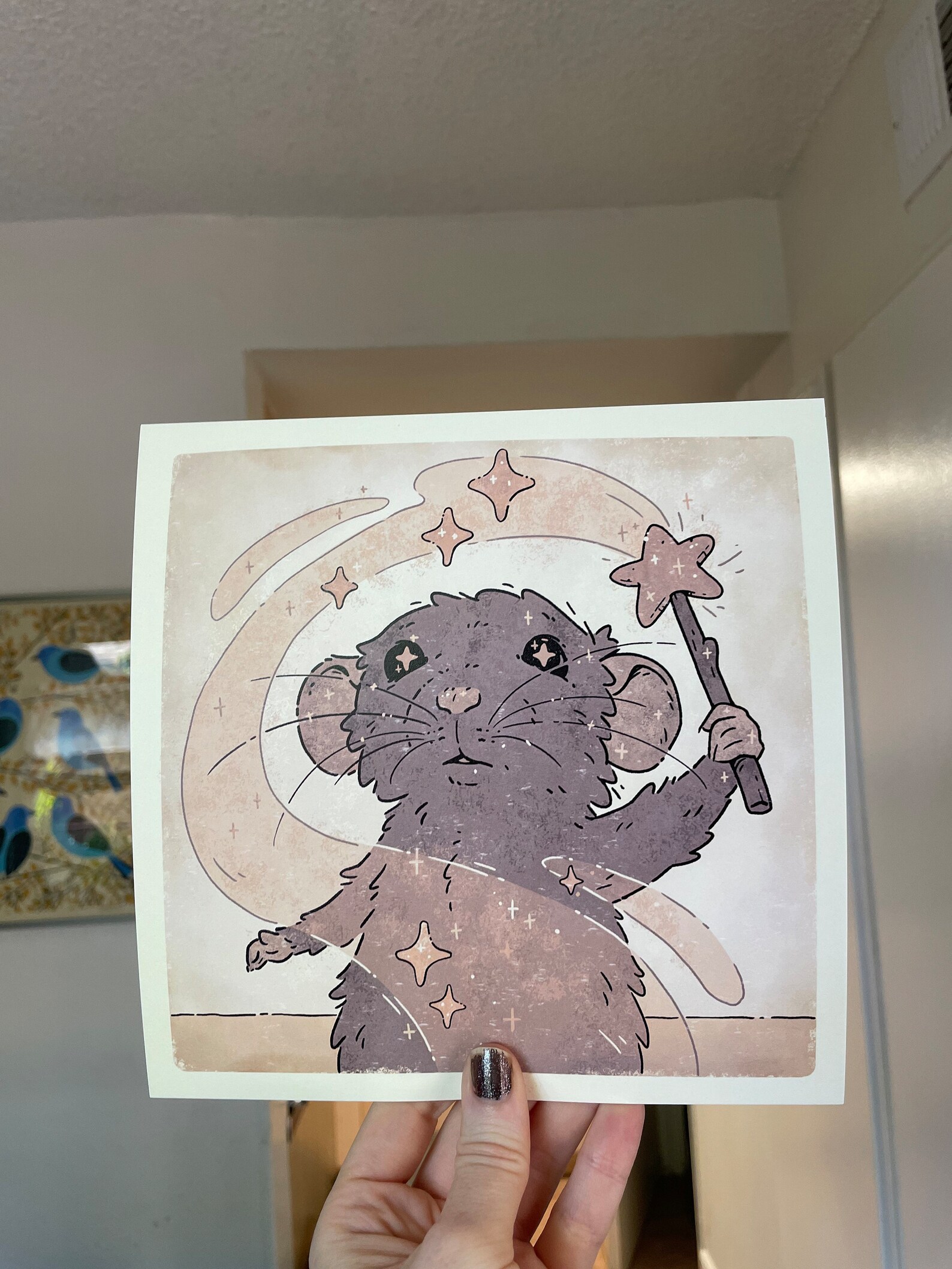 Glimmer Rat Art Print 8”x8” - Etsy