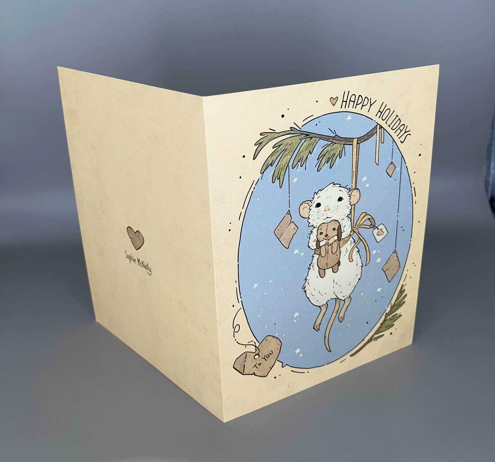 Rat Holiday Card - Etsy