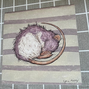 Sleeping Rat Art Print - Etsy