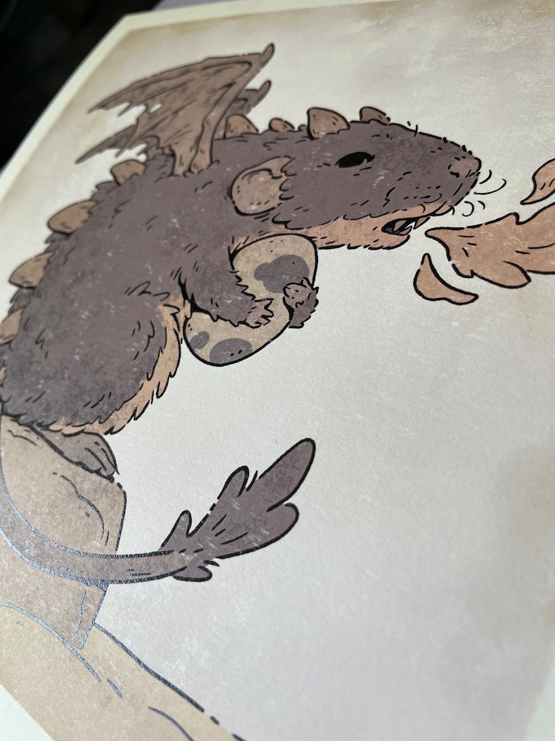 Dragon Rat Art Print 8x8 - Etsy