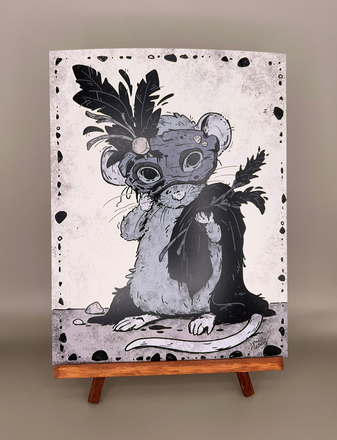 Masked Rat Art Print- 8.5x11 - Etsy