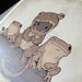 Frogs and Rat Art Print 8x8 - Etsy