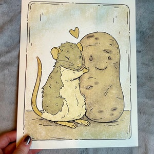 Potato Rat Art Print 8.5"x11" - Etsy