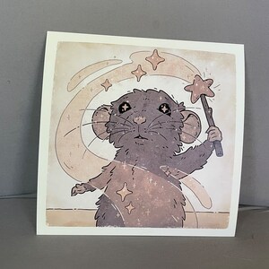 Glimmer Rat Art Print 8x8 - Etsy