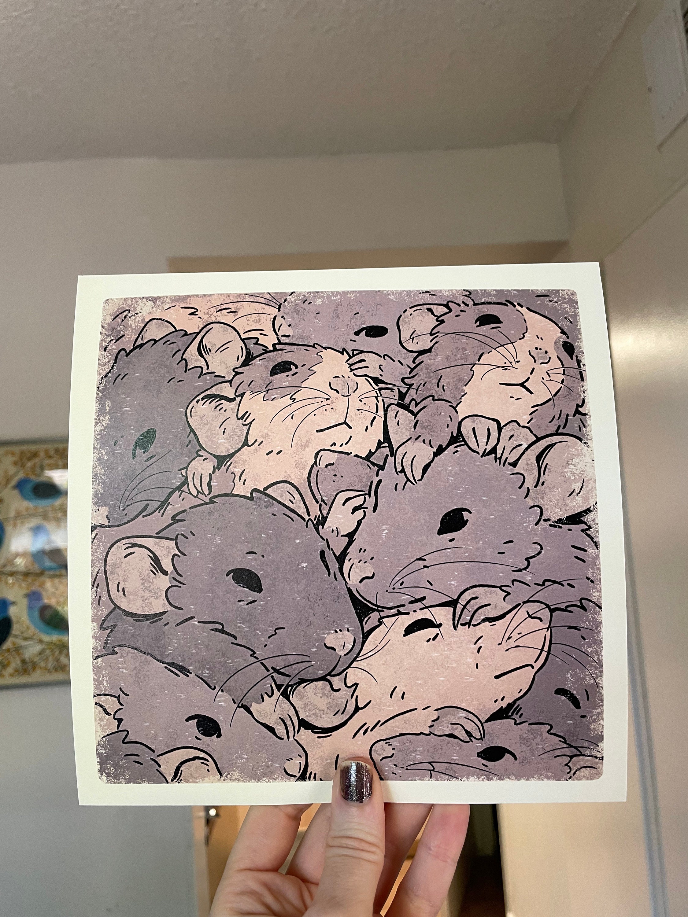Pile of Rats Art Print 8”x8” - Etsy