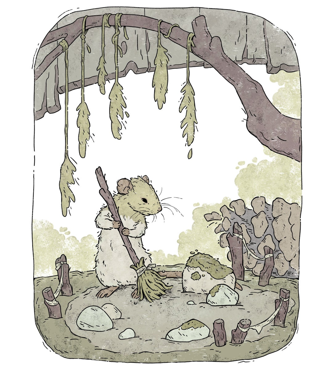 Rat Rock Garden Art Print 8.5x11 - Etsy