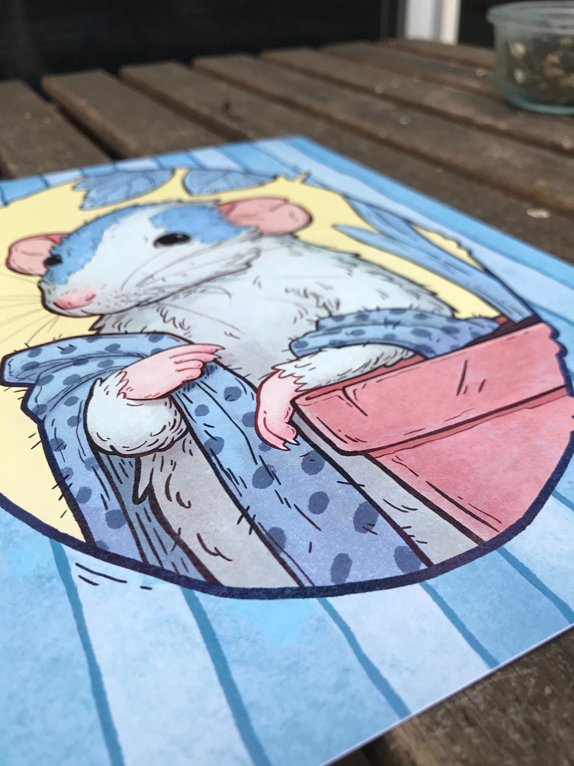 Portrait of a Fancy Rat Art Print Whimsical Children | Etsy