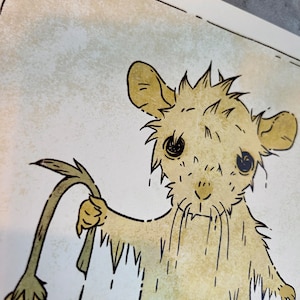 Funny Wet Rat Art Print – Rattober Mouse Drawing (8.5x11) - Etsy