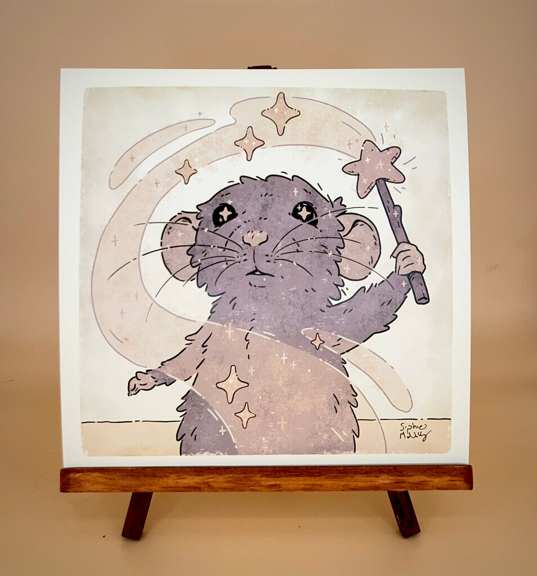 Glimmer Rat Art Print 8x8 - Etsy