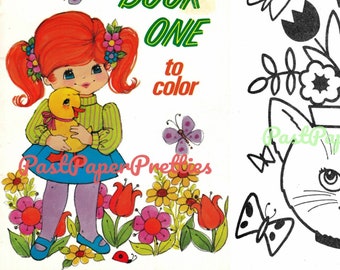1960s Coloring Book | Etsy