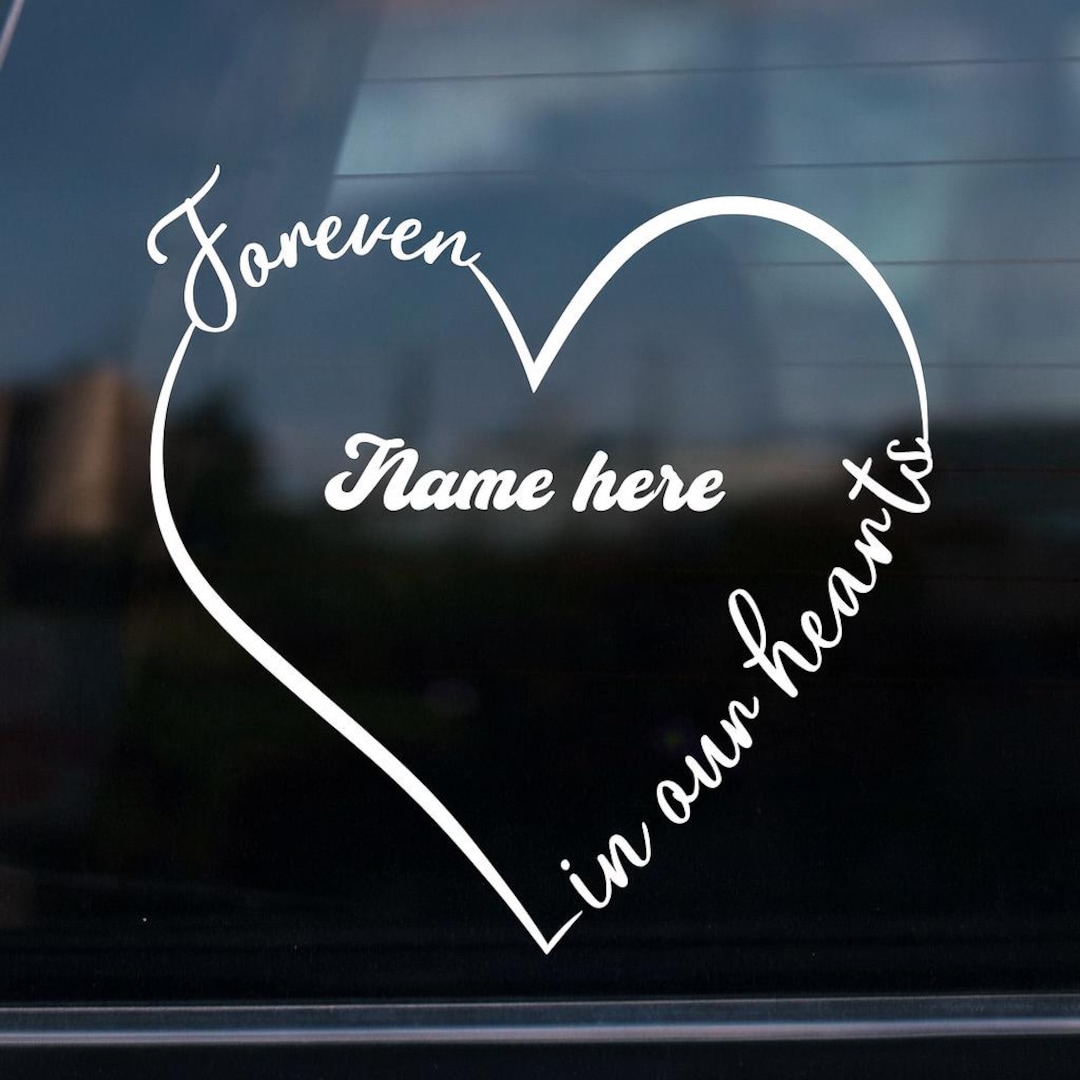 Custom Memorial Car Decal: Angel Wings, Halo, Paw Print and More - Etsy