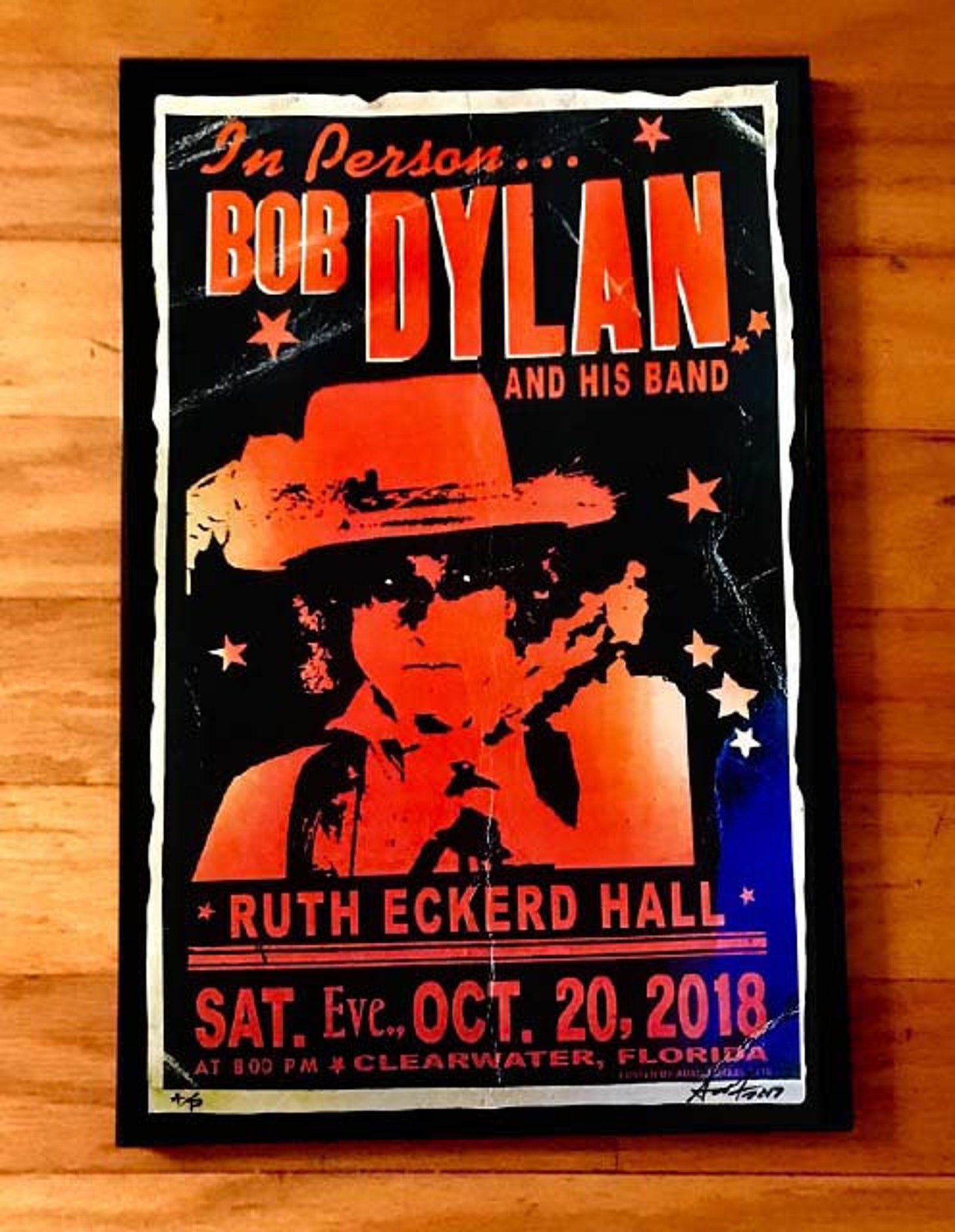BOB DYLAN Rare Signed Gig Poster by Artist Adam Turkel | Etsy