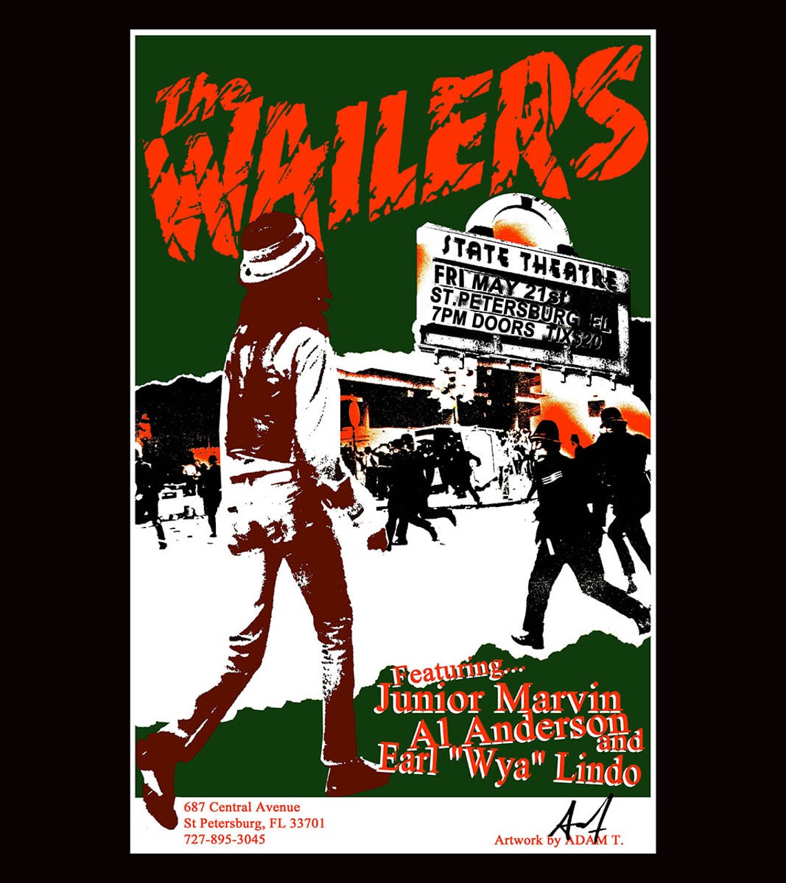 THE WAILERS Rare Signed Gig Poster by Artist Adam Turkel - Etsy