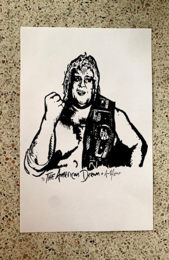DUSTY RHODES Rare Signed Numbered Art Print by Adam Turkel | Etsy