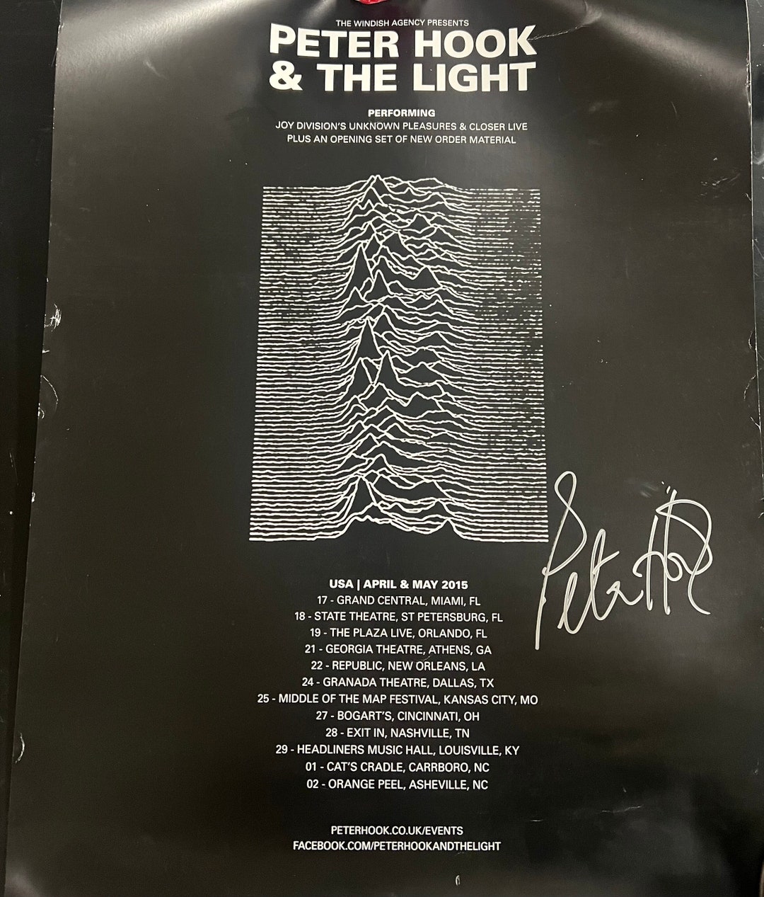 Joy Division New Order Rare Post Punk Gig Poster 18”x24” Autograph ...