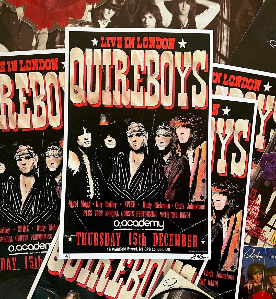 The QUIREBOYS Rare Signed Gig Poster by Artist Adam Turkel - Spike Guy ...