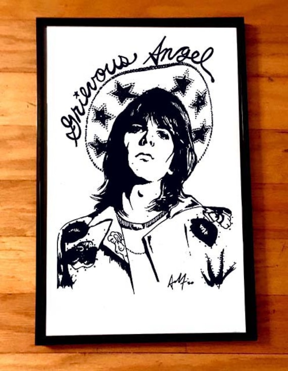GRAM PARSONS Rare Signed Numbered Art Print by Adam Turkel - Etsy