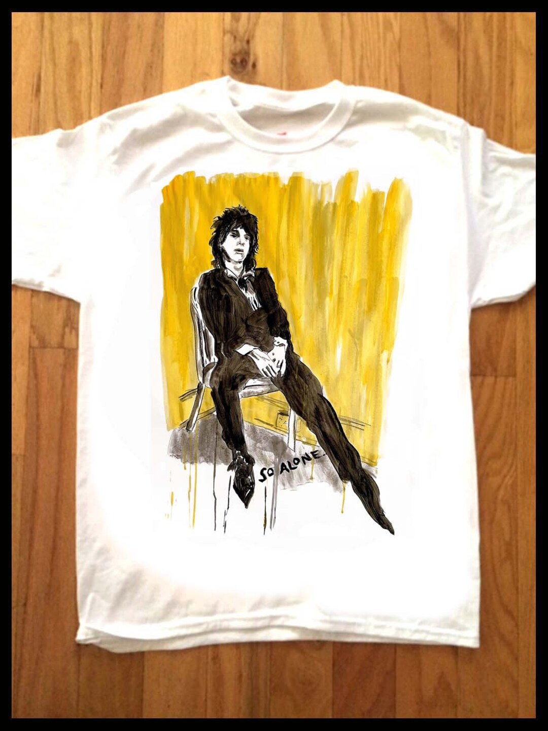 JOHNNY THUNDERS so Alone Pop Art T-shirt by Artist Adam T. Punk New ...