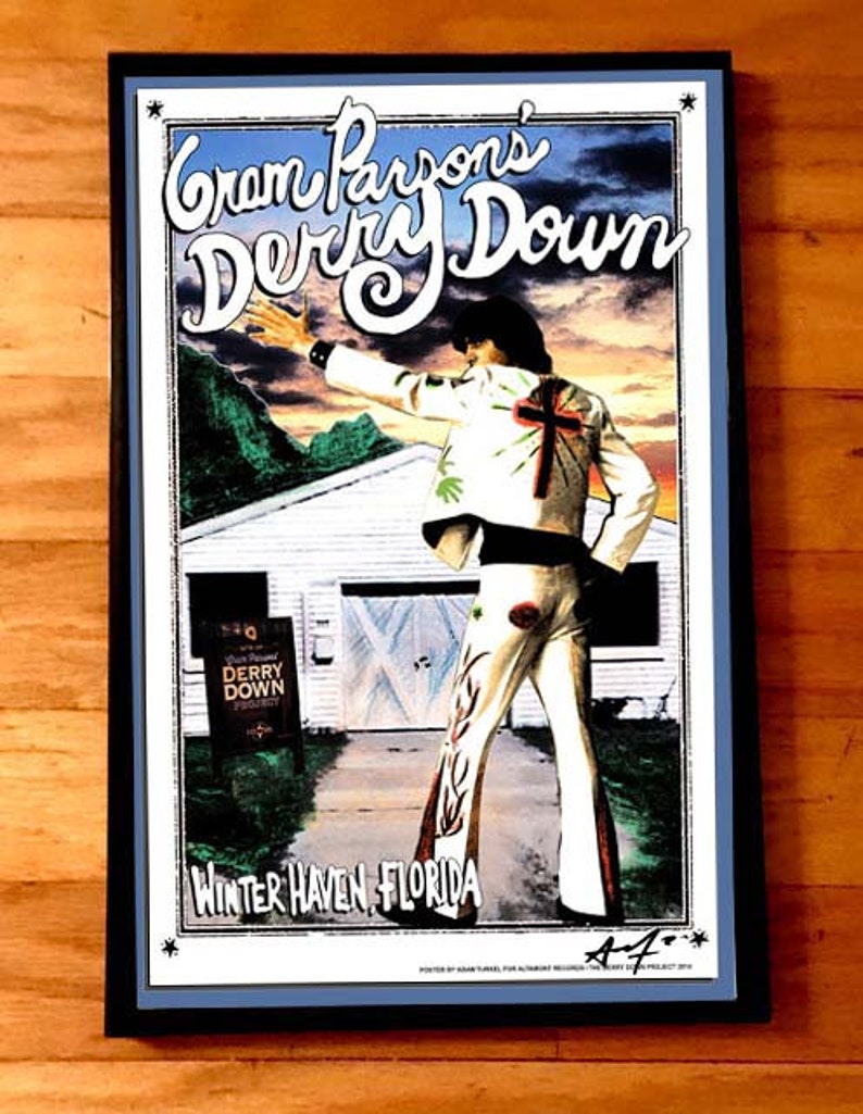 GRAM PARSONS Rare Signed Numbered Derry Down Art Print by Adam - Etsy