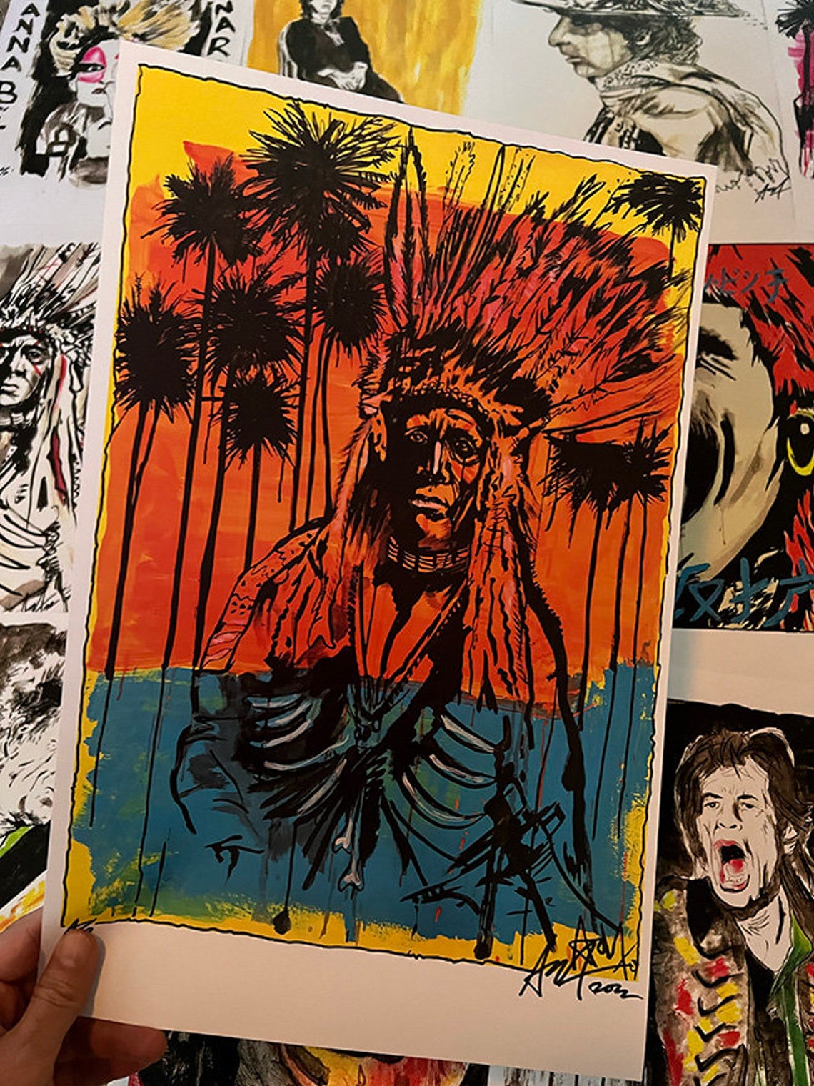 Native American ROTHKO SUNSET Signed Art Print Adam Turkel Fine Art ...