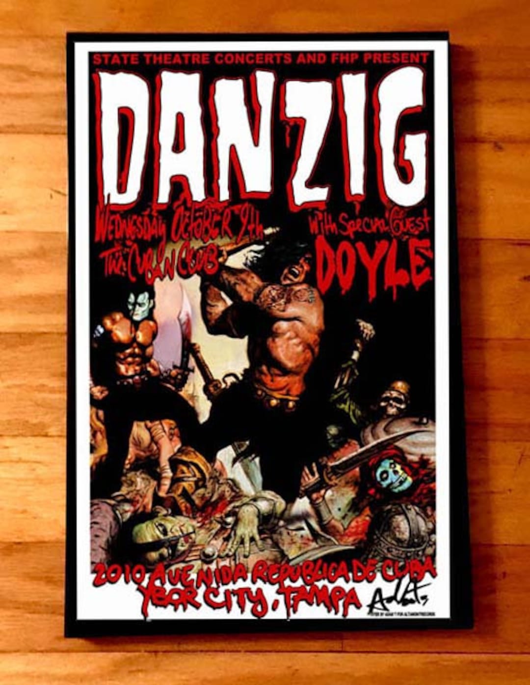 DANZIG Tampa, Florida Gig Poster by Adam Turkel Pop Art Concert Poster ...
