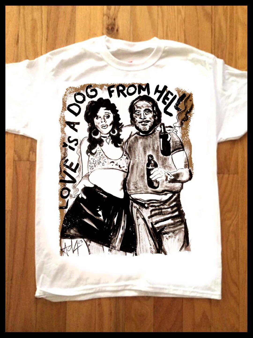 CHARLES BUKOWSKI Custom Printed T-shirt by Artist Adam T. Poetry Literature Book Prose Los ...