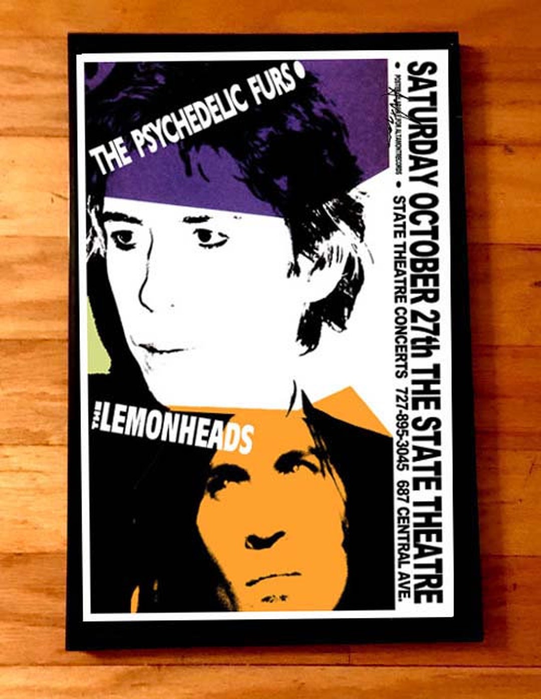 PSYCHEDELIC FURS the LEMONHEADS Rare Signed Gig Poster by Artist Adam ...