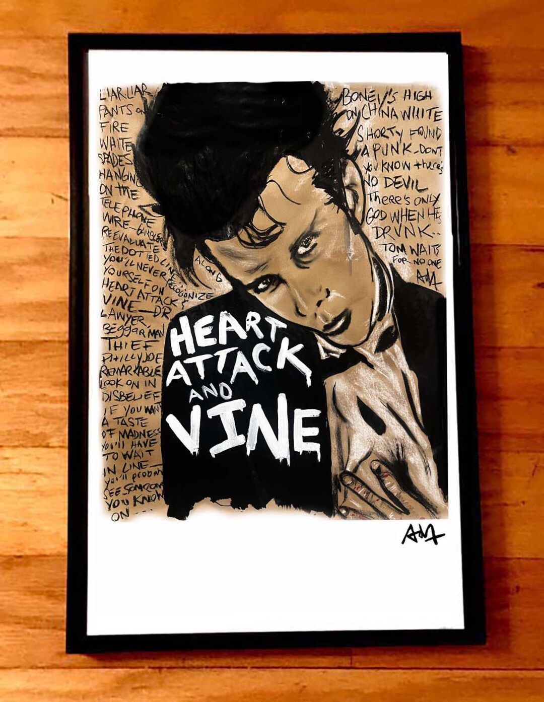 TOM WAITS Art Print by Adam Turkel Poster Heart Attack & Vine Los ...
