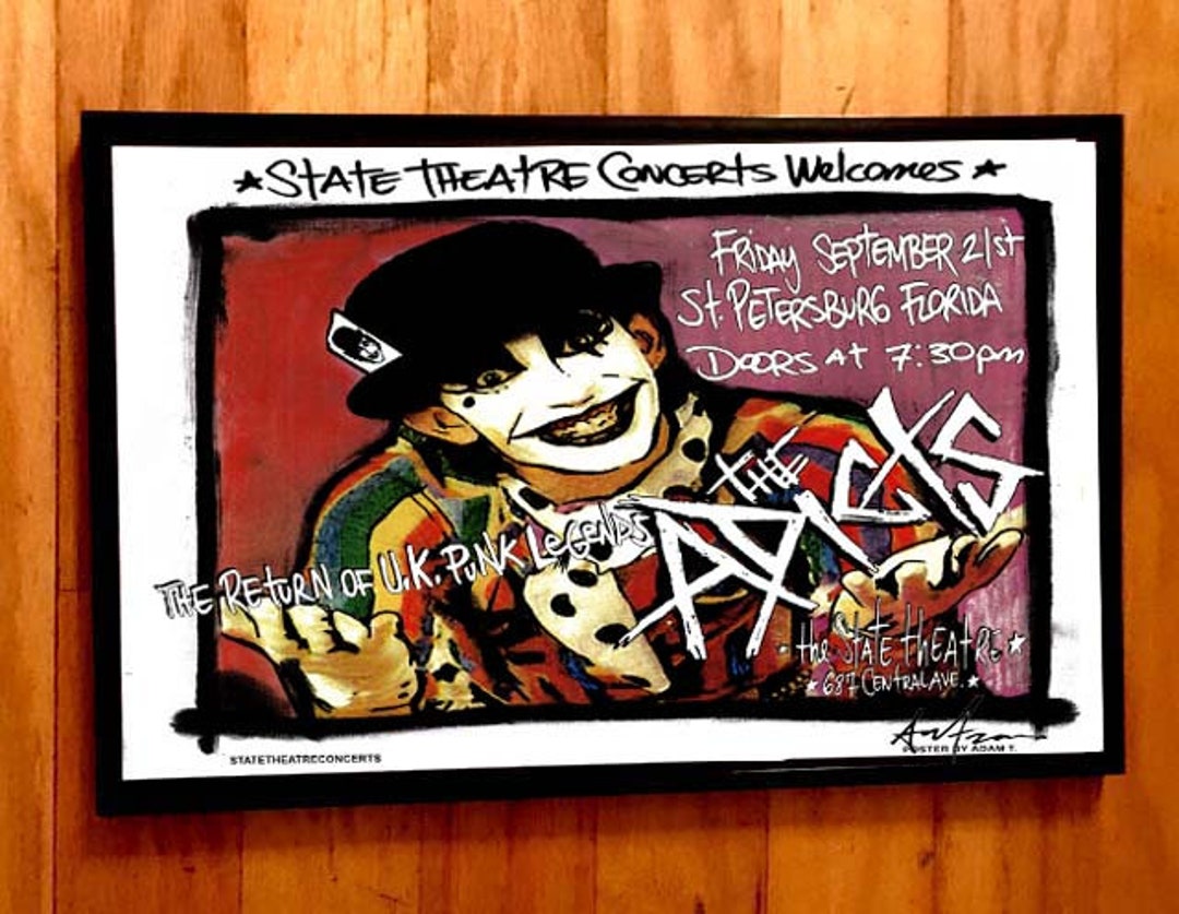 THE ADICTS Rare Signed Gig Poster by Artist Adam Turkel - Florida Punk ...