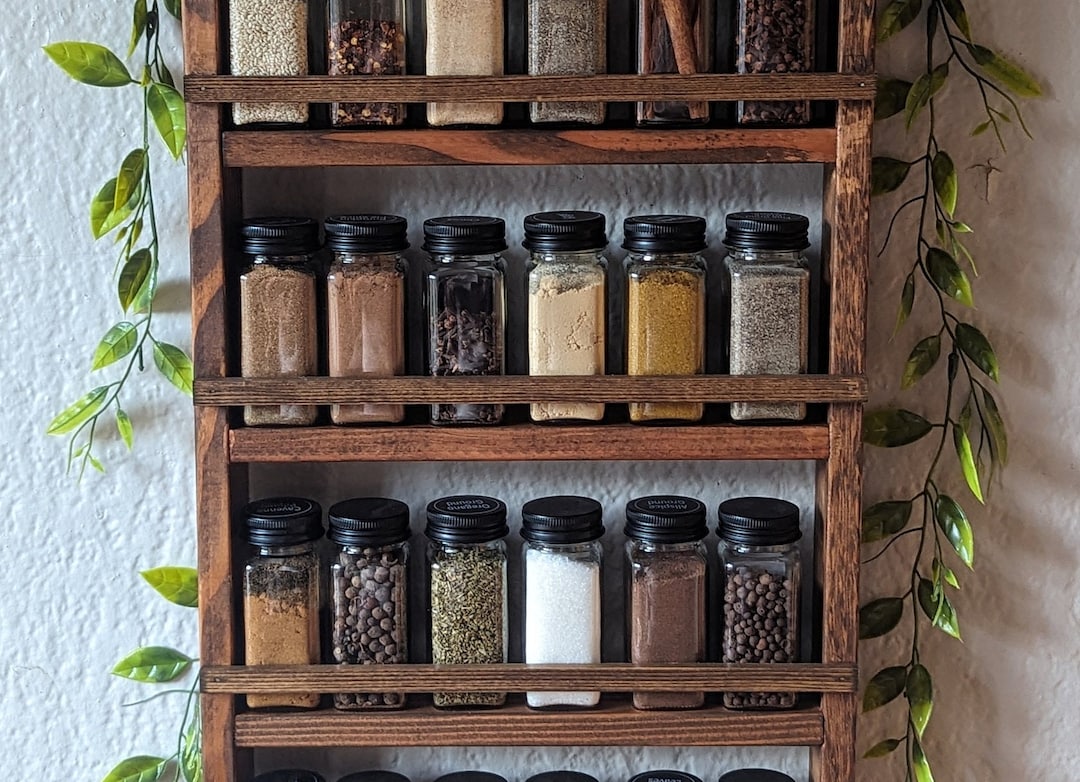 Large 5-tier Spice Rack for Kitchen, Wall Mounted - Etsy