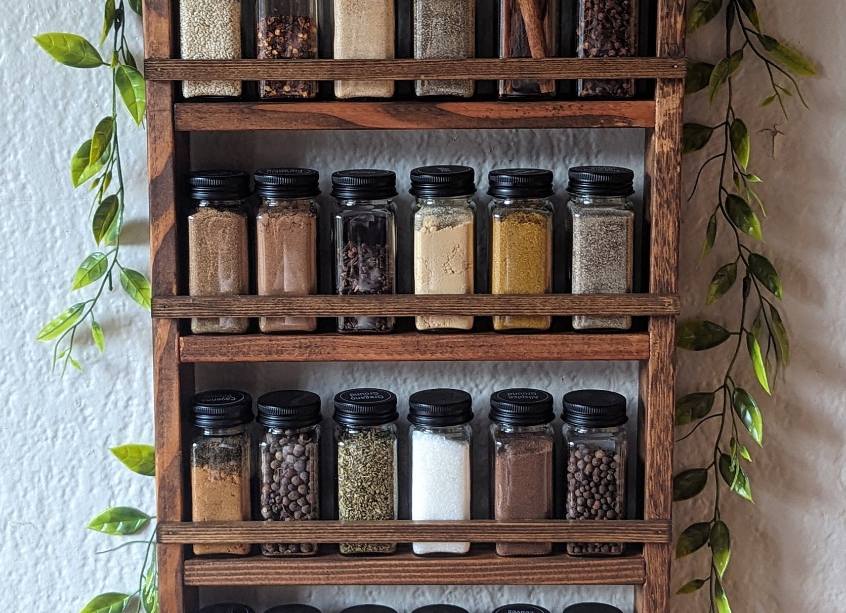 Large 5-tier Spice Rack for Kitchen, Wall Mounted - Etsy