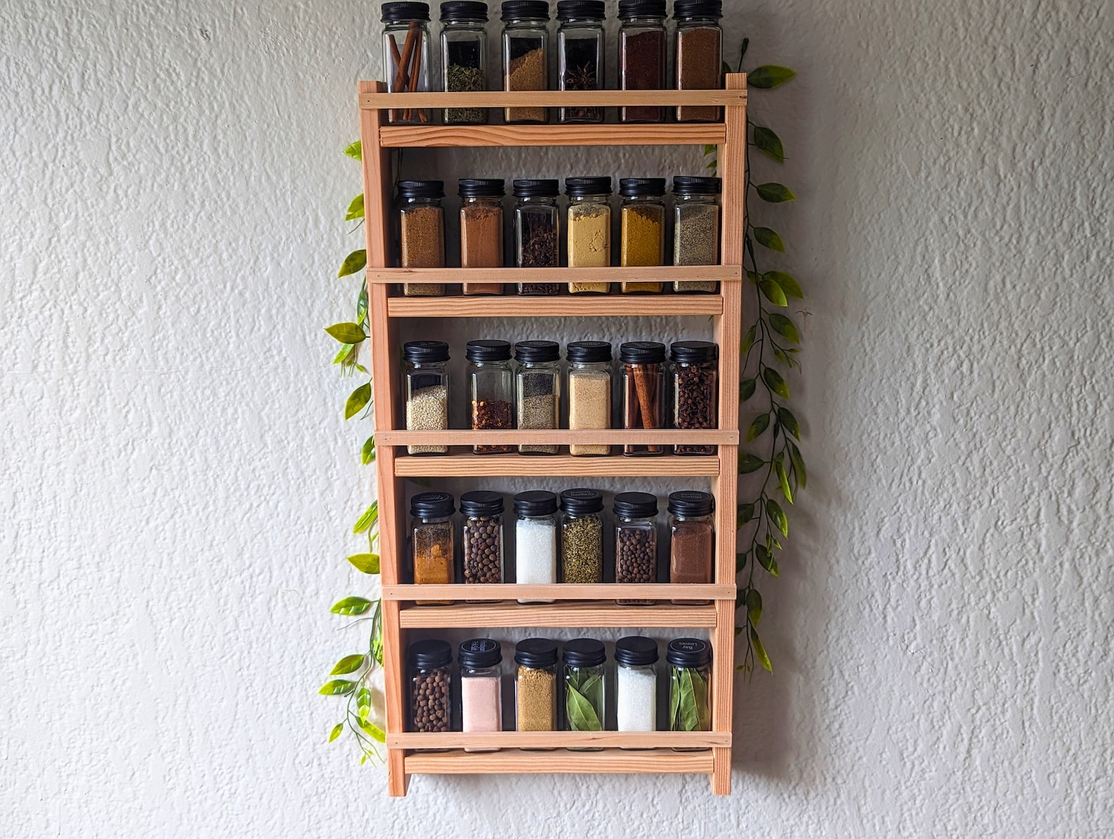 Large 5-tier Spice Rack for Kitchen, Wall Mounted - Etsy