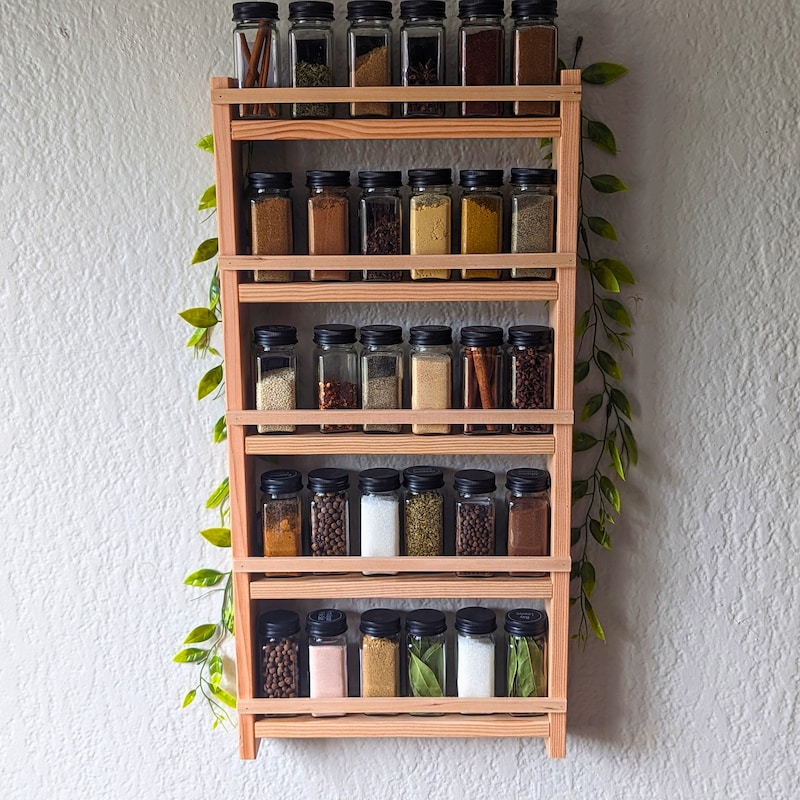 Wooden Spice Rack - Etsy