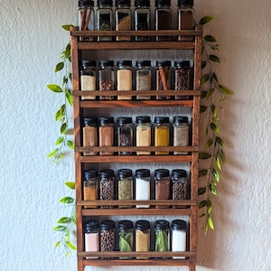Large 5-tier Spice Rack for Kitchen, Wall Mounted - Etsy