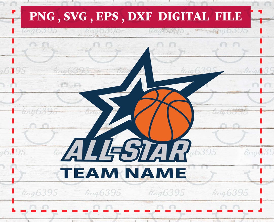 Basketball All-star SVG PNG | Team Name Template - Etsy