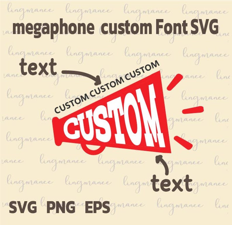 Letras de megáfono personalizadas SVG Cheer nombre del - Etsy México