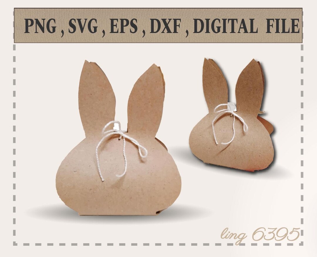 Easter Bunny Treat Box Svg, Gift Boxes Svg, Easter Box Template ...