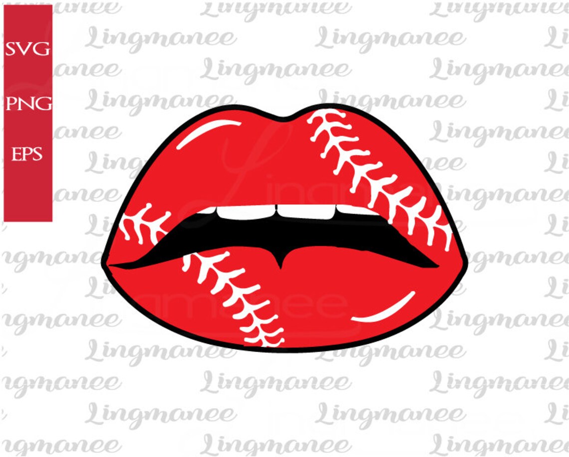Baseball Lips Svg , Baseball Svg, Softball Svg .digital File for Cricut ...