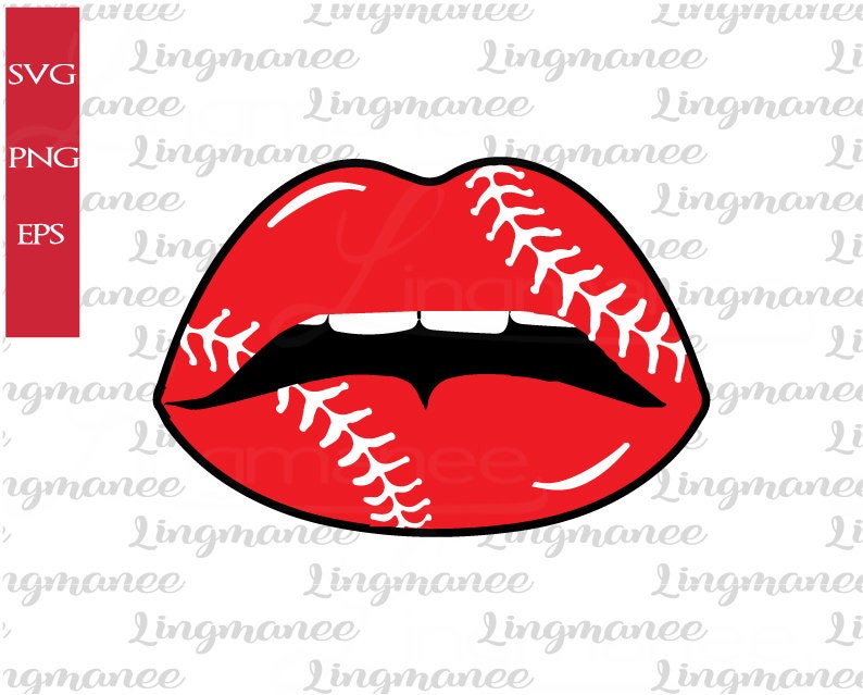 Baseball Lips Svg , Baseball Svg, Softball Svg .digital File for Cricut ...