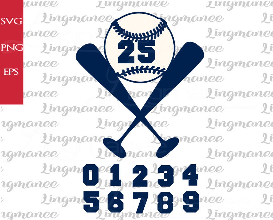 Baseball Numbers Svg . Baseball Svg. Softball Svg . - Etsy