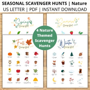 Seasonal Scavenger Hunts | Nature Bundle | Instant Download | PDF | US ...