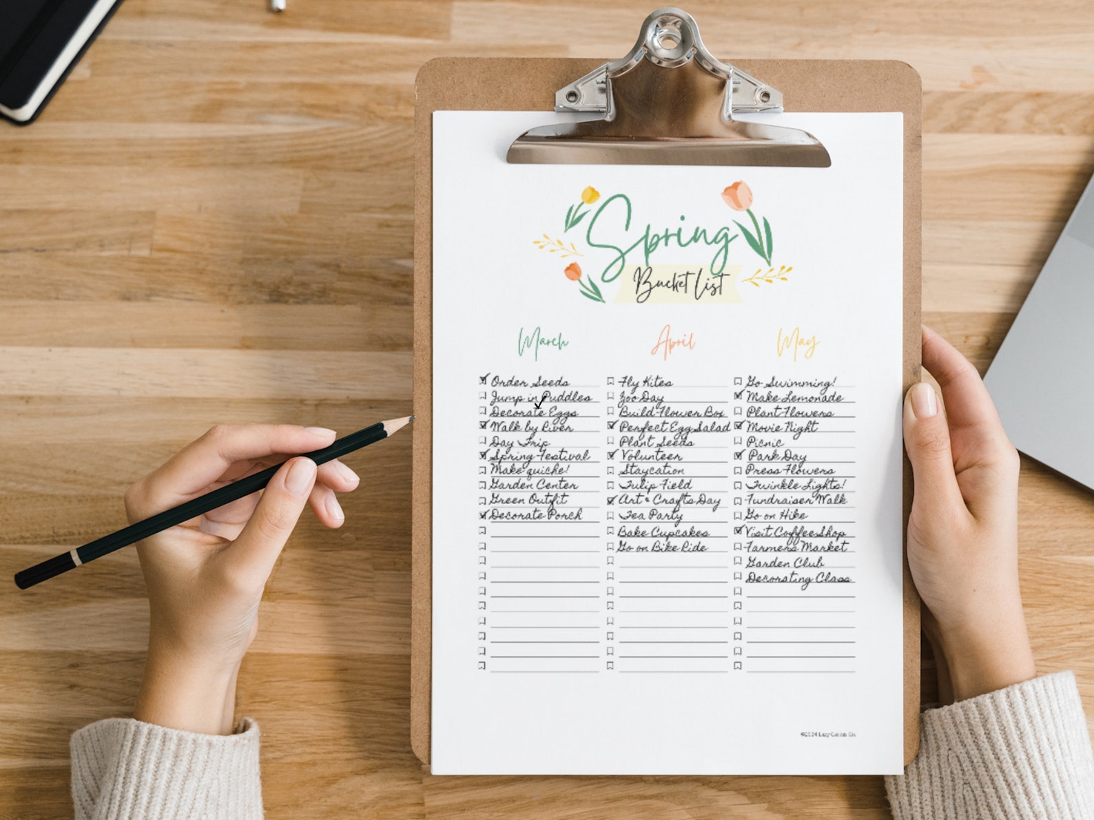 Spring Bucket List Bundle | Printable PDF (US Letter) - Etsy