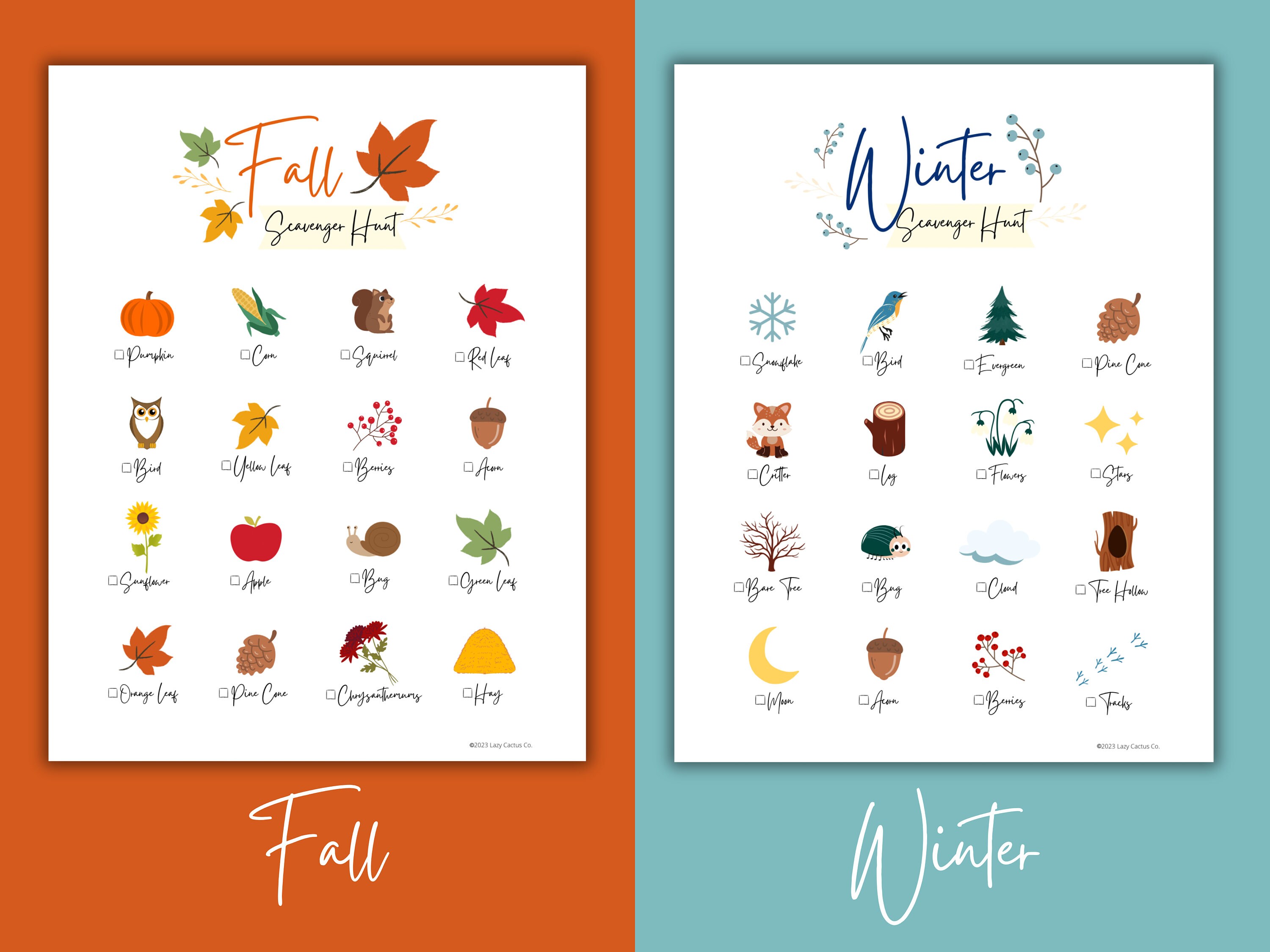 Seasonal Scavenger Hunts | Nature Bundle | Instant Download | PDF | US ...