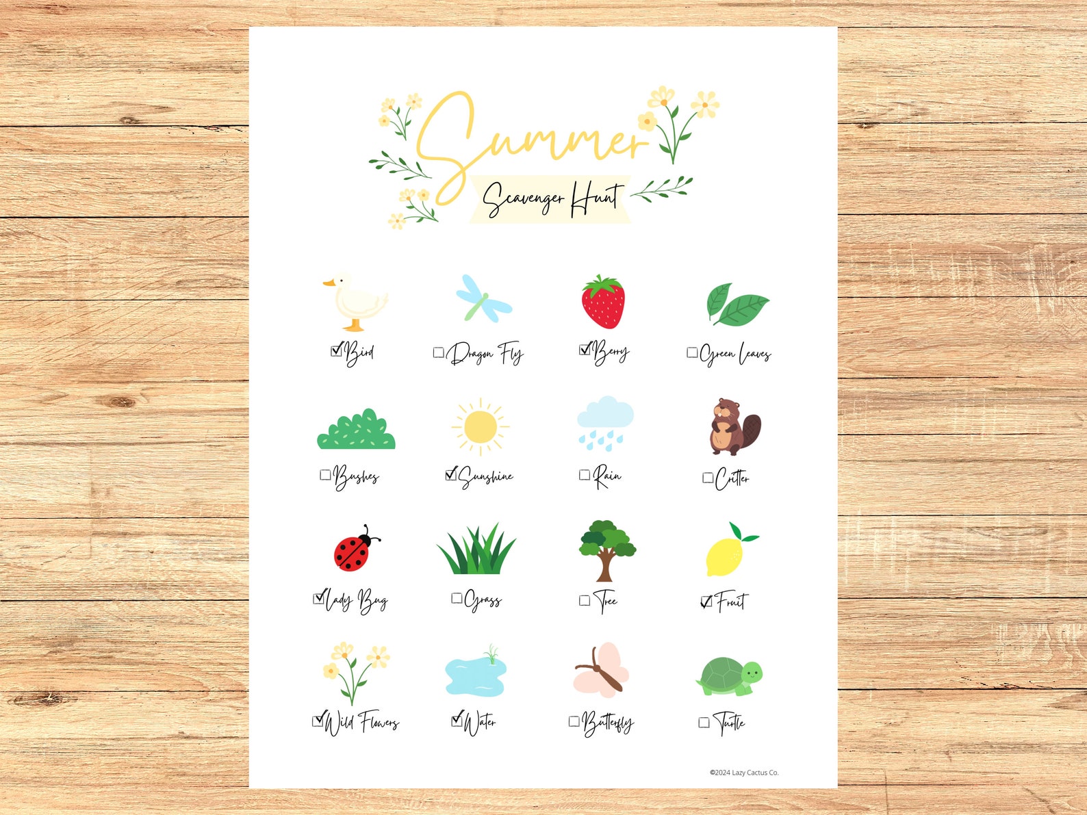 Summer Bucket Lists & Scavenger Hunts | Printable Activity Bundle (PDF ...