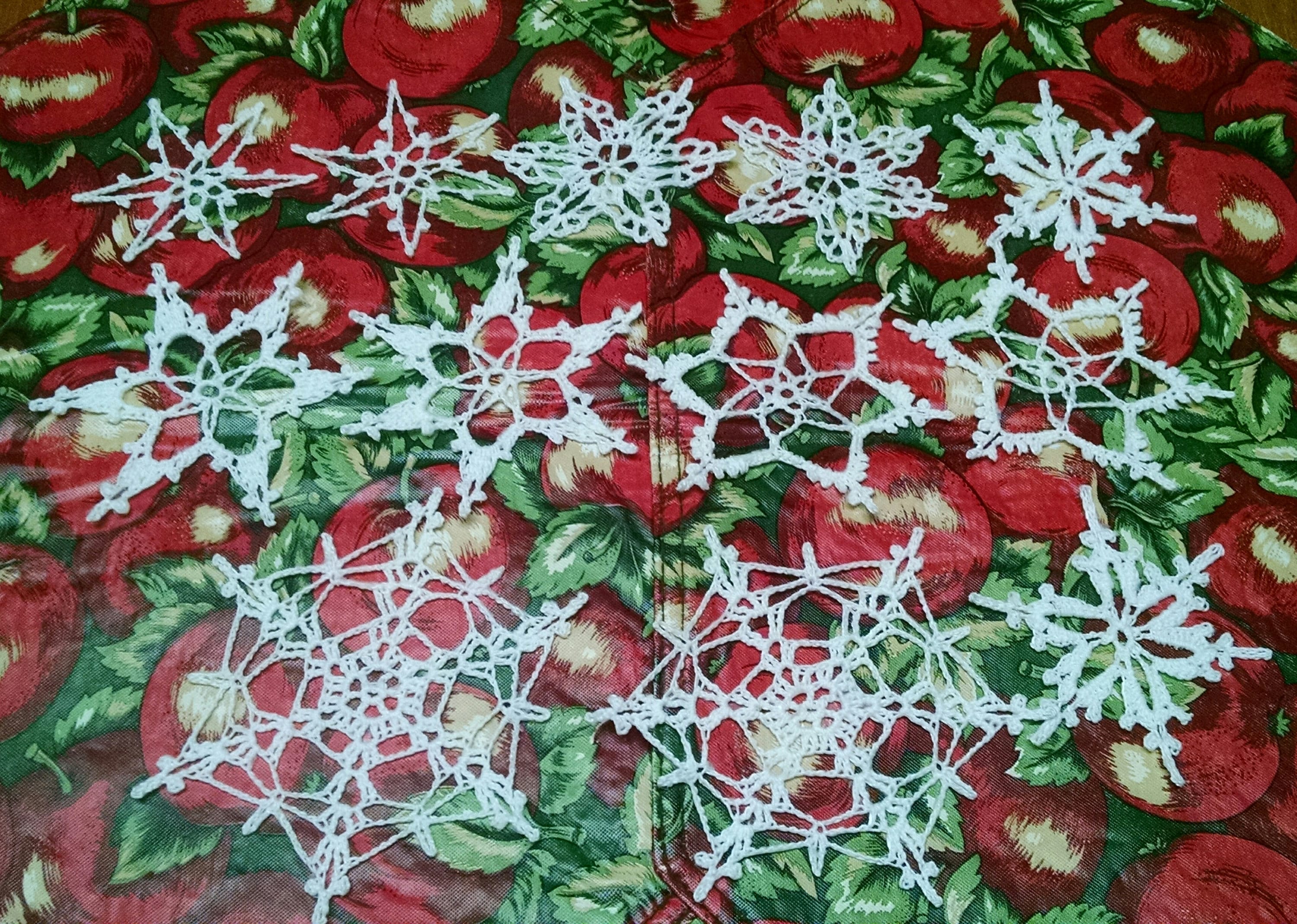 Set of 12 Handmade Thread Crochet Snowflake Ornaments Large | Etsy