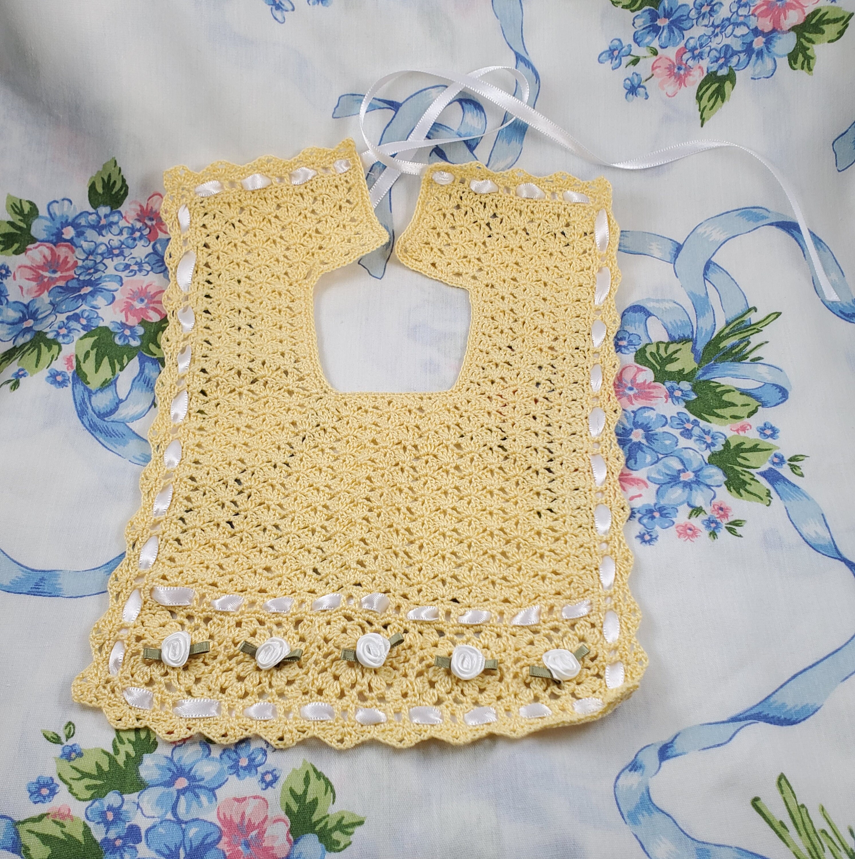 Classic Bonnet Booties & Bib Set Baby Girl 0-3 Months Yellow Cotton ...
