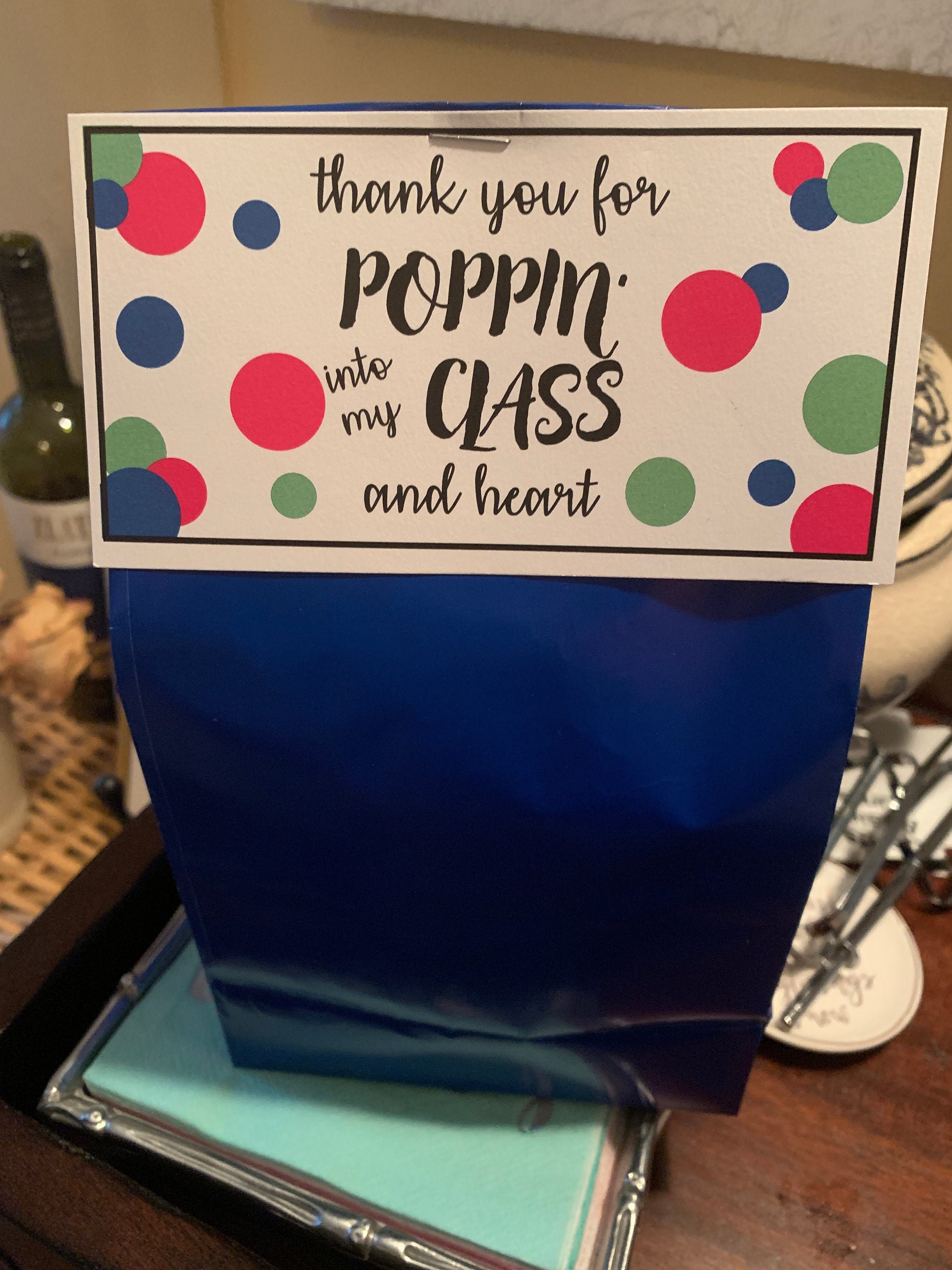 Thank You For Poppin' Into My Class And Heart End Of Year Tags - Etsy.de