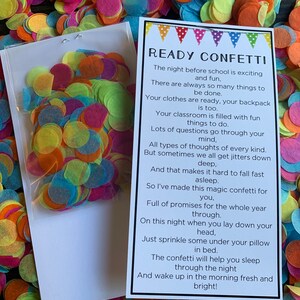 Back to School Ready Confetti - the Night Before the First Day of ...