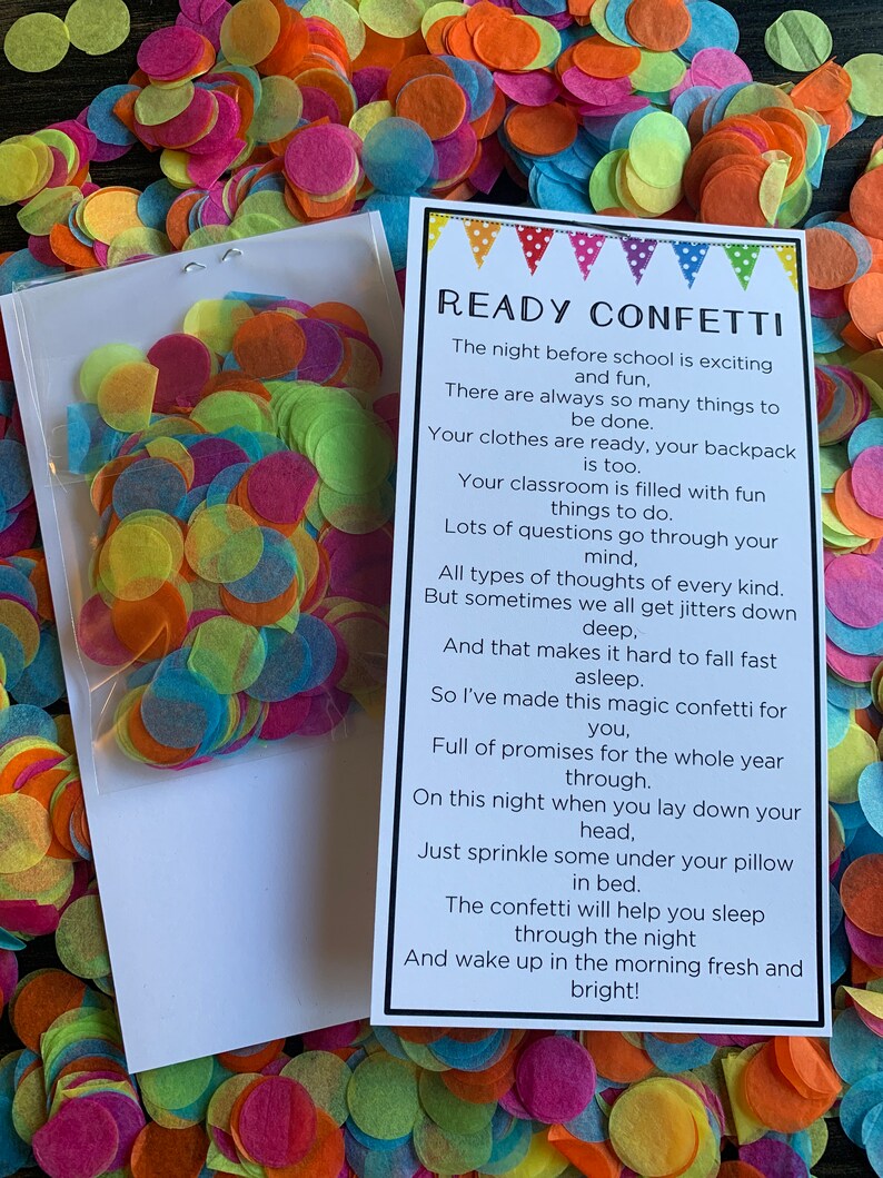 Back to School Ready Confetti - the Night Before the First Day of ...